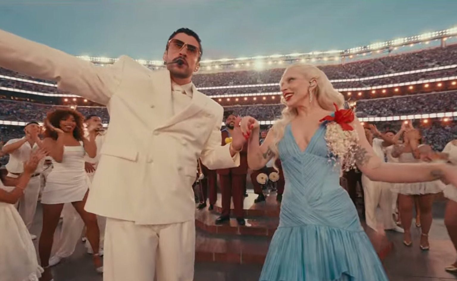 Bad Bunny celebrates all of America at the Super Bowl with Lady Gaga ...